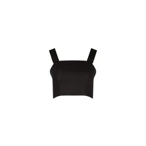 SHIKANZY Lilly Bustier Linen With Adjustable Straps - Black