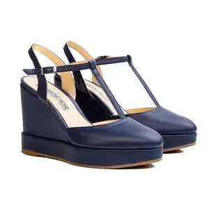 ROSAMUND MUIR LONDON Jeanne Navy Wedges