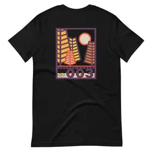 ANCHOR & CREW Three Field Notes Organic Cotton T-shirt - Black