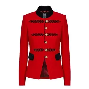 THE EXTREME COLLECTION Military Blazer With Black Embroidery Renata 01 - Red