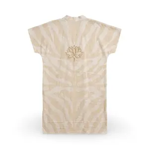 CASA DUNIYA Neutrals Cotton Lotus Embroidery Soleil Swimsuit Cover-up - Beige