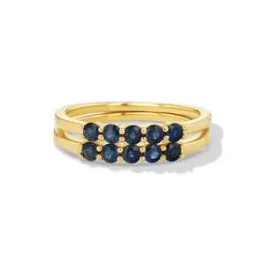 JEWELBIRD Sapphire Stacking Ring - Blue
