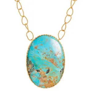 CHRISTINA GREENE Pendant Necklace In Turquoise - Blue