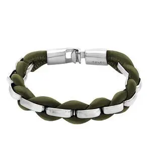 CORSO JEWELRY Catena Silver Bracelet Olive - Green