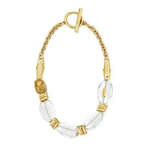 CORSO JEWELRY Gold / Yellow Biwa Citrine Gold Choker - Gold/yellow