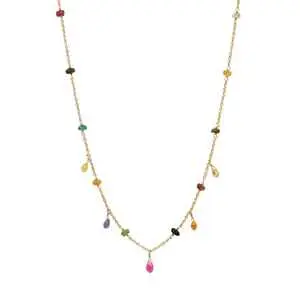 KARMA AND LUCK Vibrant Soul Multi-stone Necklace - Gold