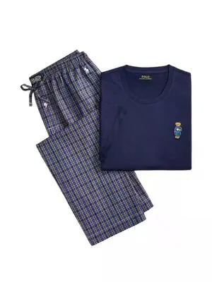 Polo Ralph Lauren Polo Bear Plaid Pajamas - Blue