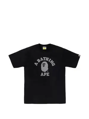 A BATHING APE Reflective College T-shirt - Black