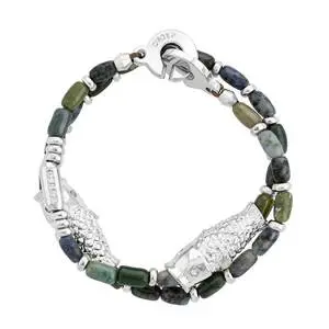CORSO JEWELRY Mar De Suo Silver Bracelet Lapis Lazuli - Blue