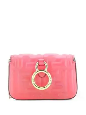 Fendi Zucca Embossed Leather Nano Baguette Bag Charm - Pink