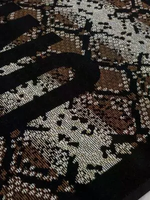 Moschino Snake-print Logo Beach Towel