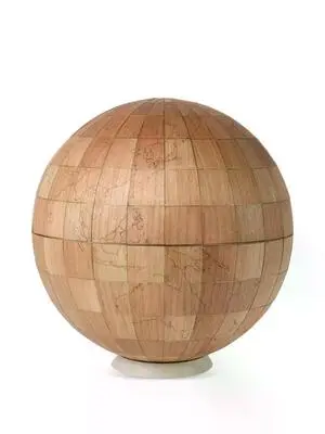 Brunello Cucinelli Walnut Wood Large Globe - Brown