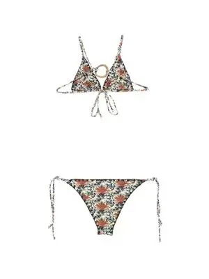 Anjuna Floral Print Ring Detail Bikini