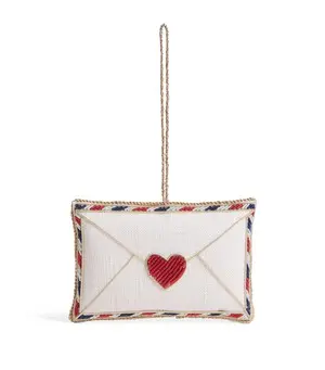 KATIE LARMOUR Beaded Letter Tree Decoration - White