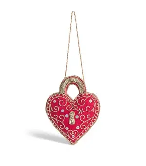 KATIE LARMOUR Heart Locket Tree Decoration - Red