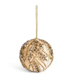 SHISHI Velvet Crystal-embellished Bauble - Gold