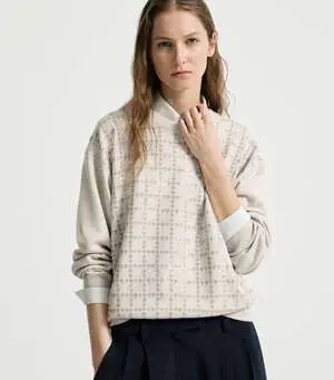Brunello Cucinelli Cashmere Sequin-houndstooth Sweater