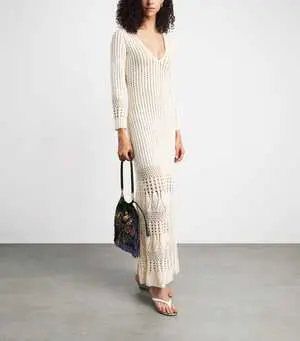 Escvdo Crochet Reflejo Midi Dress