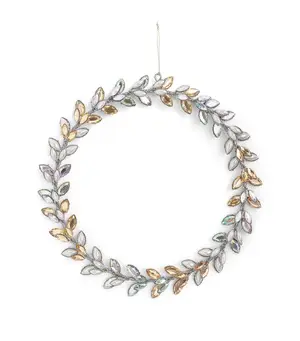 Harrods Embellished Wreath - Silver