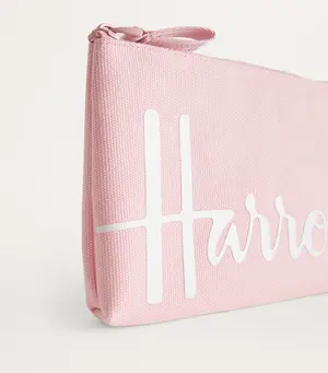 Harrods Small Cotton Logo Pouch