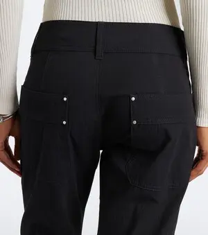 Isabel Marant Étoile Amandine Pleated Cotton-blend Straight Pants