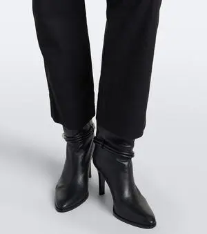 Isabel Marant Étoile Amandine Pleated Cotton-blend Straight Pants