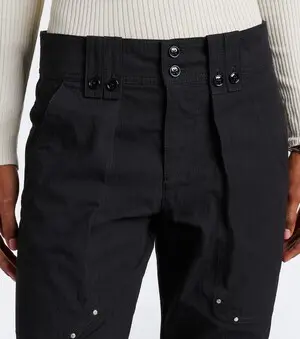 Isabel Marant Étoile Amandine Pleated Cotton-blend Straight Pants