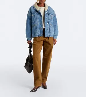 Isabel Marant Étoile Pimia Fleece-trimmed Denim Jacket