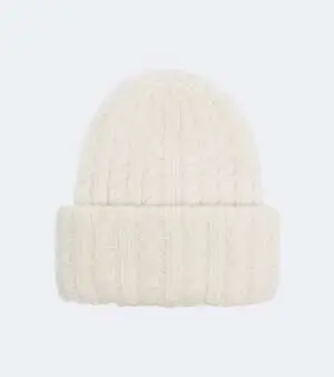 Moncler Cable-knit Alpaca And Wool-blend Beanie
