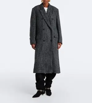 MARANT ETOILE Pilda Herringbone Double-breasted Coat