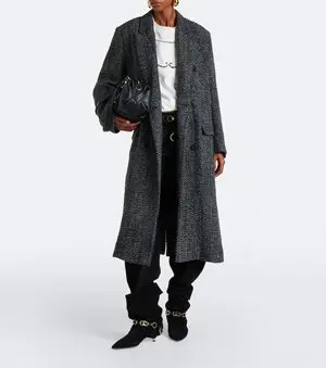 MARANT ETOILE Pilda Herringbone Double-breasted Coat