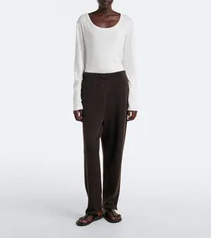 THE ROW Parvi Cashmere Wide-leg Pants