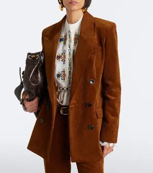 MARANT ETOILE Rasma Cotton And Linen Corduroy Blazer