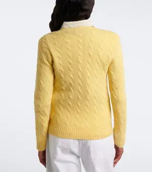 Polo Ralph Lauren Cable-knit Wool And Cashmere Sweater - Yellow
