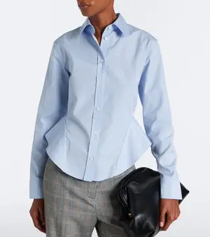Stella McCartney Peplum Cotton Poplin Shirt