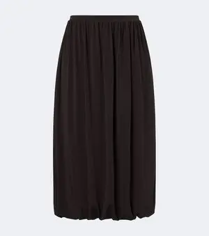 Vince Jersey Midi Skirt - Brown