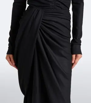 MARANT ETOILE Jeldia Draped Midi Skirt
