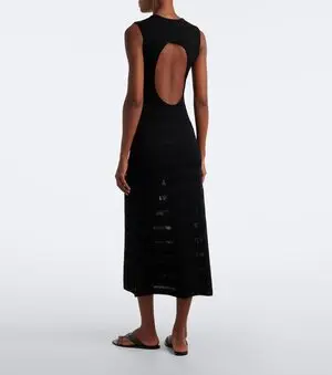 ERES Reguliere Striped Cotton-blend Midi Dress