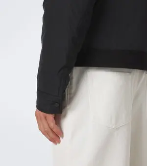 Moncler Shearling-trimmed Suede Down Jacket
