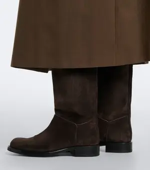 THE ROW Nobilis Suede Knee-high Boots