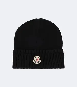 Moncler Wool And Cashmere Beanie - Black
