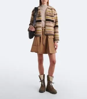 Moncler Striped Wool-blend Teddy Jacket