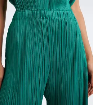 Issey Miyake Monthly Colors: July Pleated Wide-leg Trousers - Green