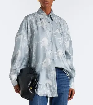 Stella McCartney Printed Silk Satin Shirt