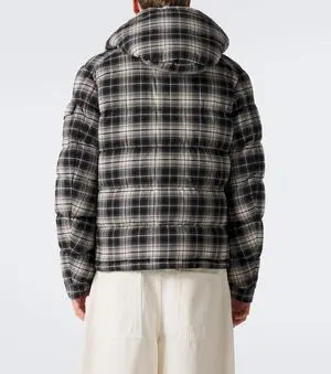 Moncler Airor Checked Cotton Flannel Down Jacket