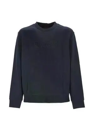 BOSS Relaxed-fit Sweatshirt In Cotton Terry With Embroidered-logo - Blue