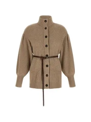 Brunello Cucinelli Wool And Cashmere Cardigan - Brown