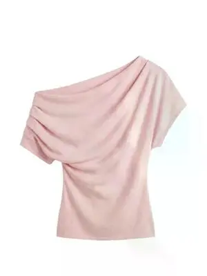 REFORMATION Iris Draped Top - Pink