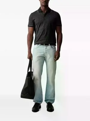 Michael Kors Signature Logo Cotton Jersey Polo Shirt