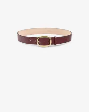 Isabel Marant Étoile Dara Bubble-grained Lambskin Belt